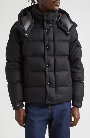 Moncler Vezere Down Puffer Jacket With Removable Hood - Black
