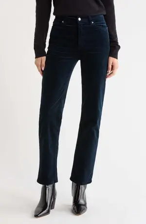 FRAME Le Sleek Corduroy Straight Leg Ankle Pants