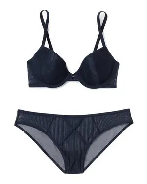 NAIA Holly Unlined Demi Bra - Dark Blue
