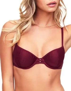 NAIA Holly Unlined Demi Bra Dark Red