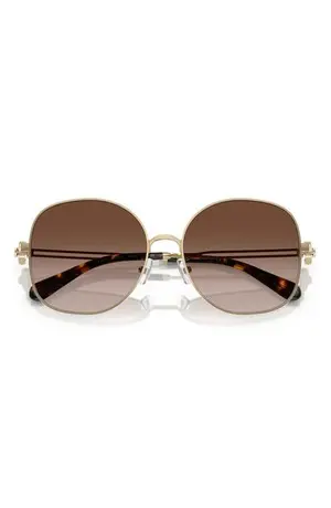 Tory Burch 56mm Gradient Round Sunglasses