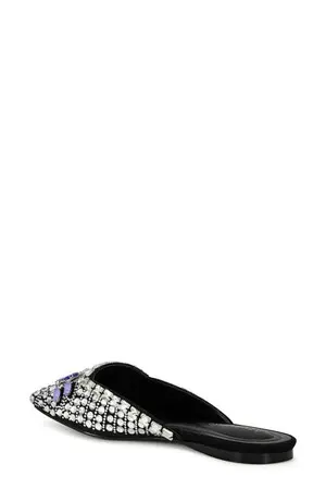 AZALEA WANG Nelsat Embellished Mule - Black