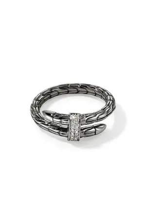 John Hardy Spear Flex Ring - Dark Sterling Silver
