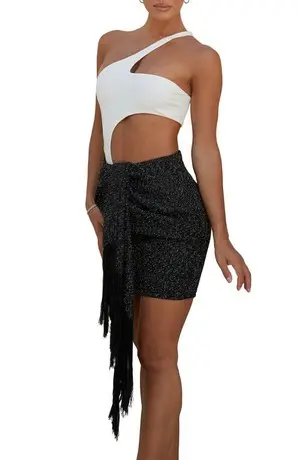 House Of Cb Martha Tweed Miniskirt