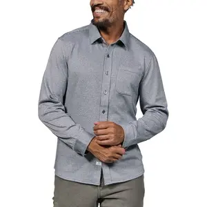 7 Diamonds Generation Knit Button-up Shirt - Blue