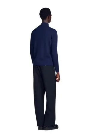 Sandro Wool Zip-up Sweater