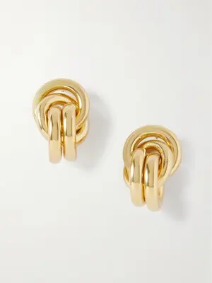 Lié Studio The Vera Vermeil Knot Earrings - Gold