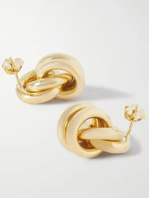 Lié Studio The Vera Vermeil Knot Earrings - Gold