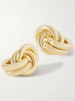Lié Studio The Vera Vermeil Knot Earrings - Gold