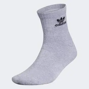 Adidas Trefoil Quarter Socks 6 Pairs - Medium Grey