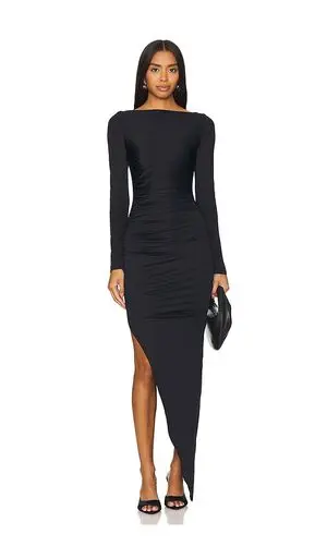 Off the Shoulder Black Maxi Dress