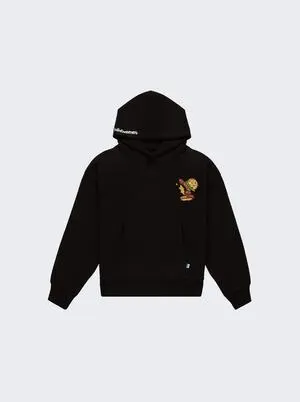 INBETWEENERS Printed Cotton Hoodie - Black
