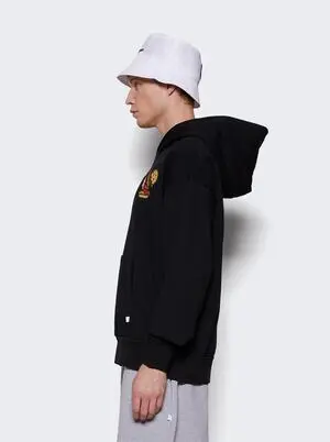 INBETWEENERS Printed Cotton Hoodie - Black