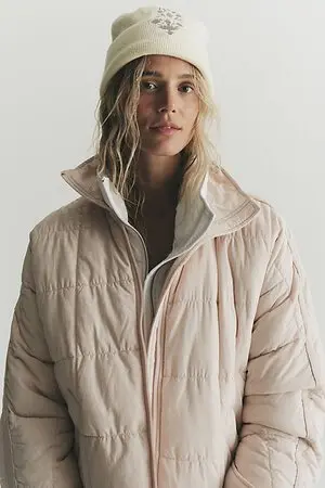 Free People FP Movement Iconic Buti Beanie Cream/silver