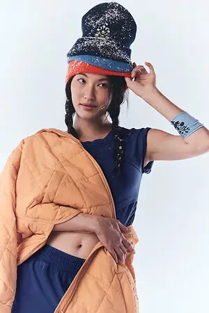 Free People FP Movement Iconic Buti Beanie Navy/mint