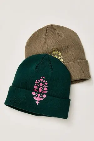 Free People FP Movement Iconic Buti Beanie Sage/sour Citrus
