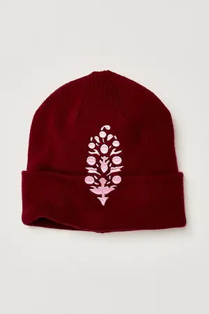 Free People FP Movement Iconic Buti Beanie Wine/pink