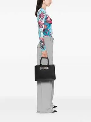 Just Cavalli Logo Lettering Tote Bag - Black
