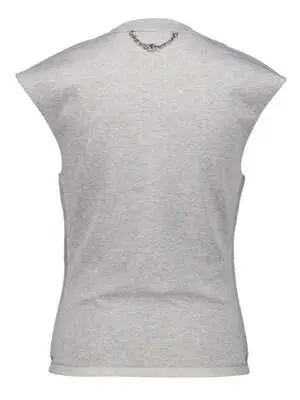 Rabanne Chain-detail T-shirt - Grey