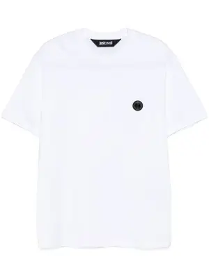 Just Cavalli Logo-plaque T-shirt - White