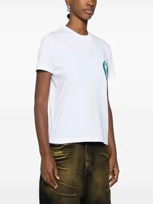 Just Cavalli Logo-embroidered T-shirt