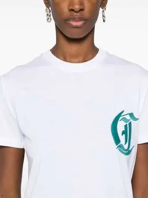 Just Cavalli Logo-embroidered T-shirt