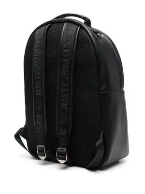 Just Cavalli Logo-lettering Leather Backpack
