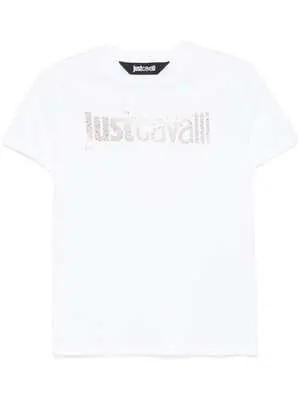 Just Cavalli Studded Logo T-shirt - White