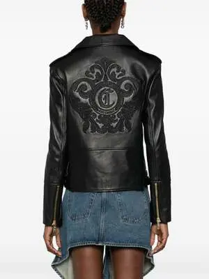 Just Cavalli Leather Biker Jacket