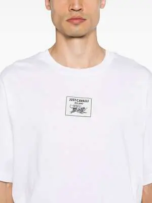 Just Cavalli Logo-patch Cotton T-shirt
