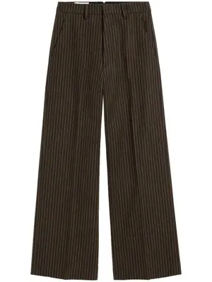 AMI Paris Pinstripe Tailored Trousers - Brown