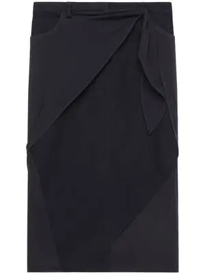 COURREGES Courrèges Draped Denim Skirt