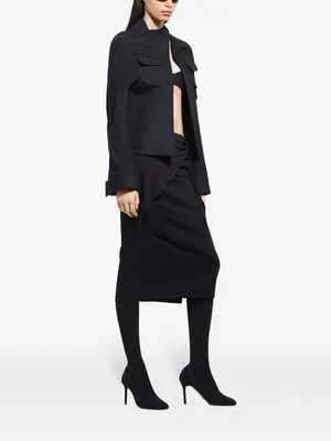 COURREGES Draped Denim Skirt