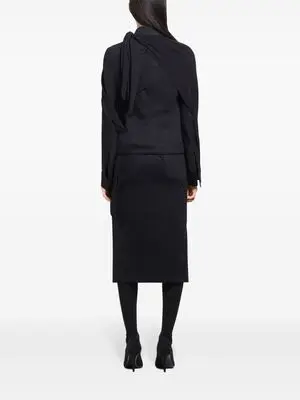 COURREGES Draped Denim Skirt