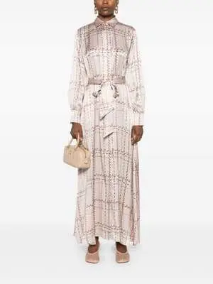Kiton Printed Silk Shirt Dress