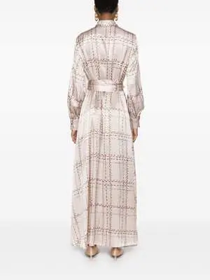 Kiton Printed Silk Shirt Dress