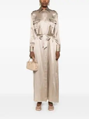 Kiton Silk Maxi Shirt Dress