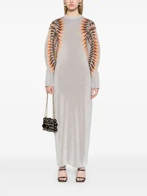 Rabanne Lurex Jacquard Maxi Dress - Grey
