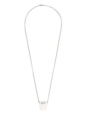 Rick Owens Dogtag Charm Necklace - Silver