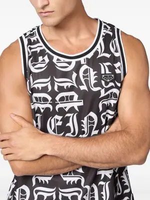 Philipp Plein Gothic Plein Jersey Tank Top
