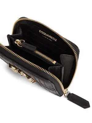 Dsquared2 Logo-plaque Leather Wallet - Black