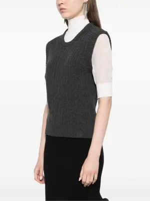Victoria Beckham Mock-neck Knitted Top
