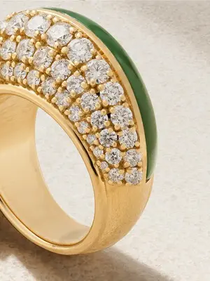 Fernando Jorge Fluid Diamond And Jade Ring