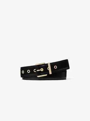 Michael Kors Colby Leather Belt - Black