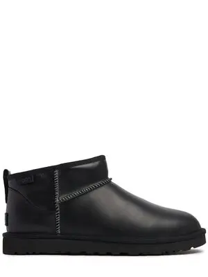 UGG Classic Ultra Mini Lthr Regen Boots - Black