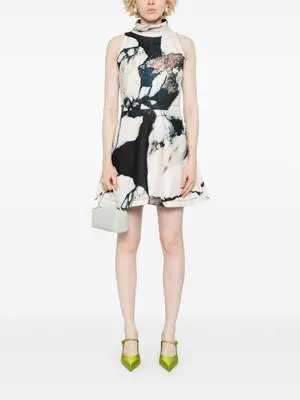 Roberto Cavalli Marble Print Mini Dress