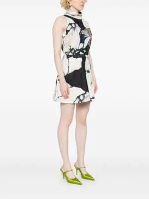 Roberto Cavalli Marble Print Mini Dress