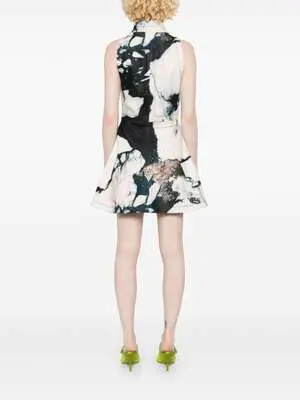 Roberto Cavalli Marble Print Mini Dress