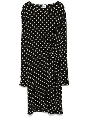 Aspesi Polka-dot Midi Dress
