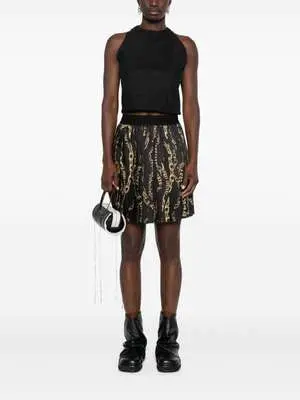 Versace Chain Couture-print Pleated Skirt